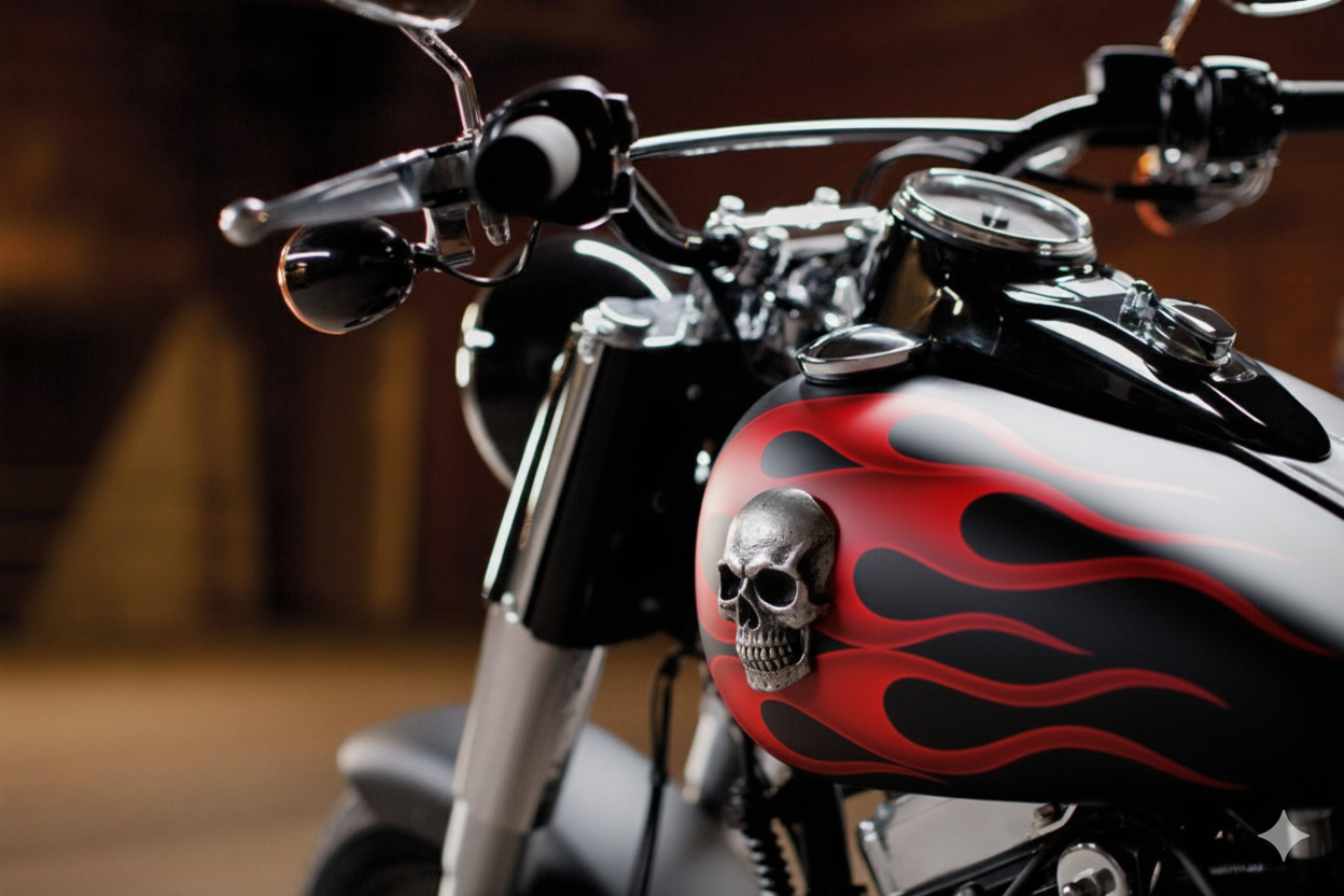 Custom Motorcycle Tank Covers & Decals | SimonKustom